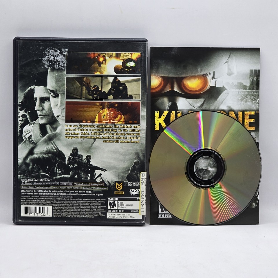 Killzone (Sony PlayStation 2, 2004) CIB Complete With Manual ...
