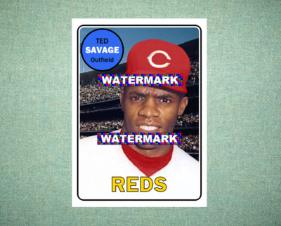 Ted Savage Cincinnati Reds 1969 Style Custom Baseball Art Card | eBay
