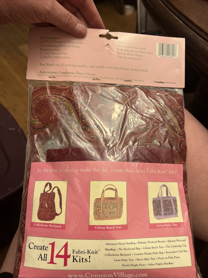 Cranston FabriKnit The Boulevard Handbag- Knitting Kit-New Sealed | eBay