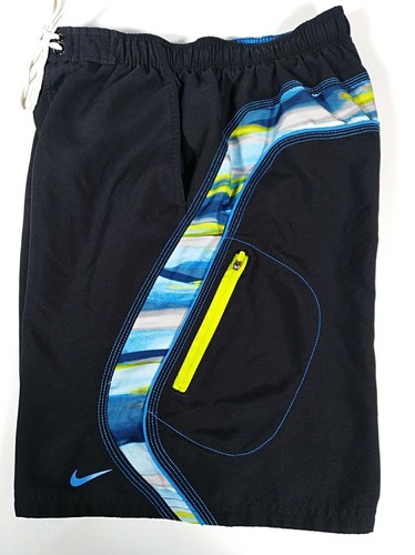 NIKE Swim Trunks Small Swimsuit Crazy Stripes Net Lin… - Gem