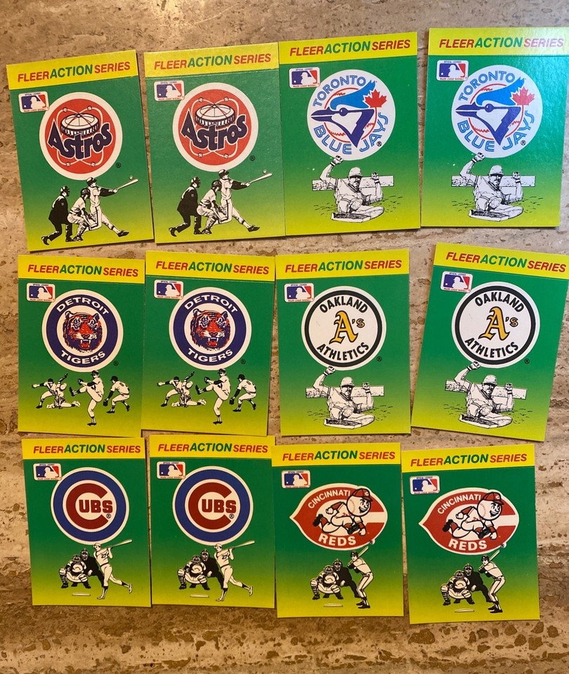 Vintage Fleer MLB Action Series Sticker Collection | eBay