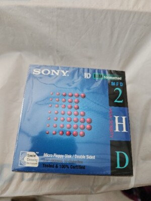 10-Pack SONY Floppy Disks Diskettes 2HD 1.44 MB Double Sided High ...