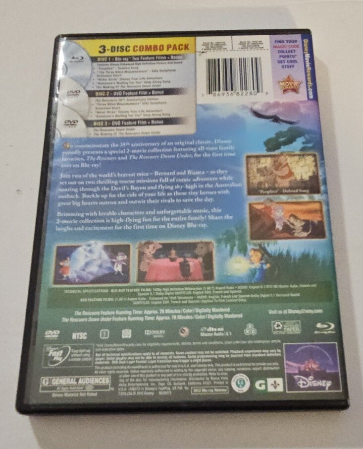 The Rescuers: 35th Anniversary Edition/The Rescuers Down Under (Blu-ray ...