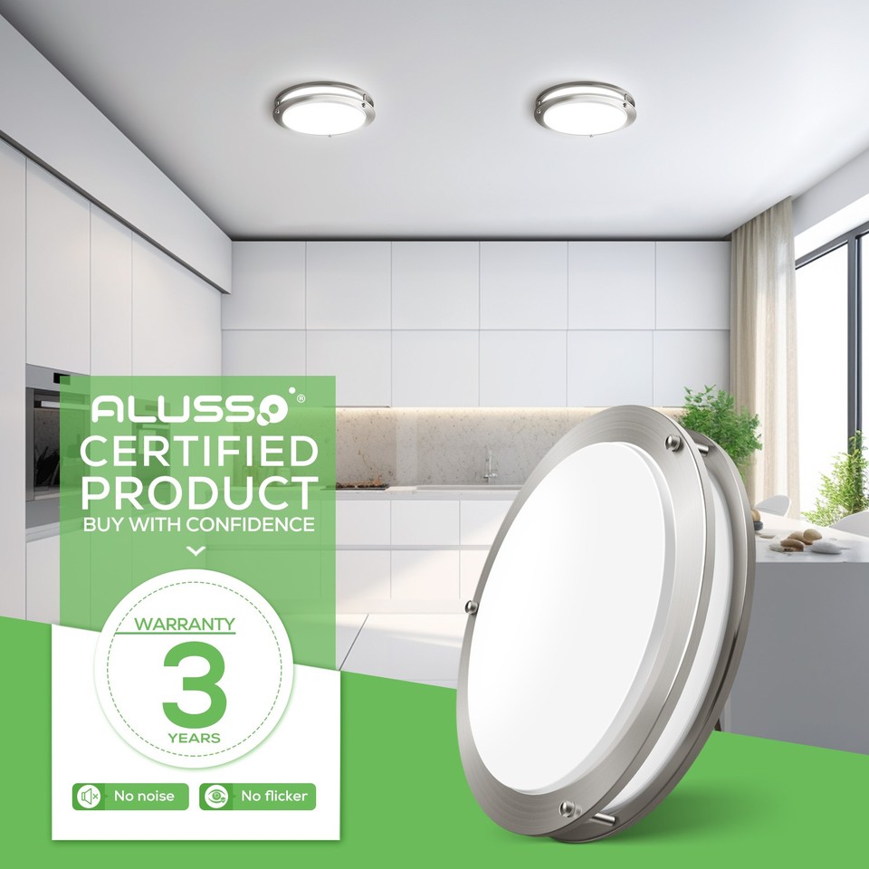 2-PACK LED Flush Mount Dimmable Ceiling Light 5CCT Adjusted Kitchen ...