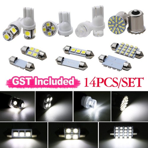 14x T10 LED 12V Car Wedge Tail Side Parking Light Festoon Globe Bulb ...