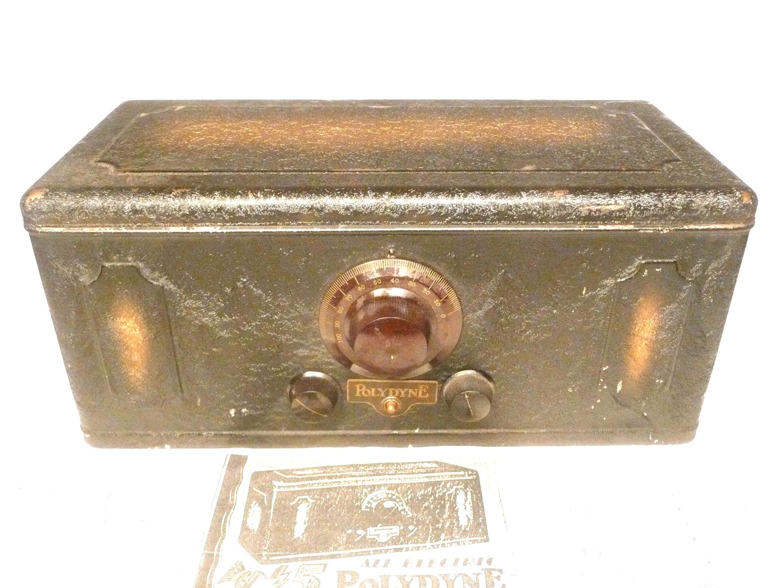 vintage * POLYDYNE 5 "BREADBOX" radio: Restored Working 5 TUBES -NICE ...