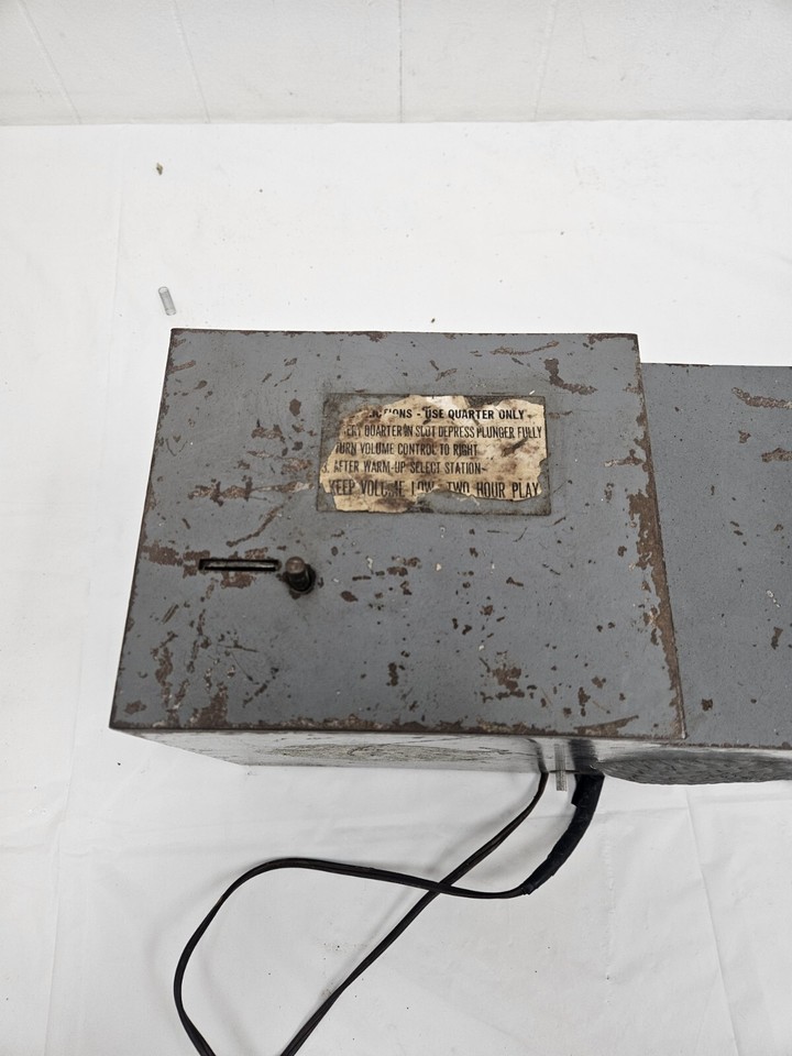 TRADIO COIN OPERATED HOTEL TUBE RADIO Model T-U6 Untested Parts/Repair ...