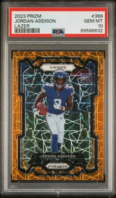 2023 Panini Prizm Jordan Addison Lazer PSA 10 Gem Mint #368 RC 🔥 | eBay