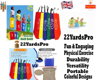 Kids Jumping Bag Sack Race 6pcs Set Party Family Outdoor Garden Games ...