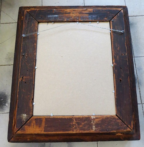 Antique Deep Picture Frame Mirror Eastlake Victorian Walnut Faux ...