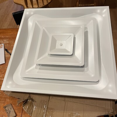 Metal-Fab L3C6 Metal-Fab 24" X 24" X 6" 3 Cone Diffuser White | eBay