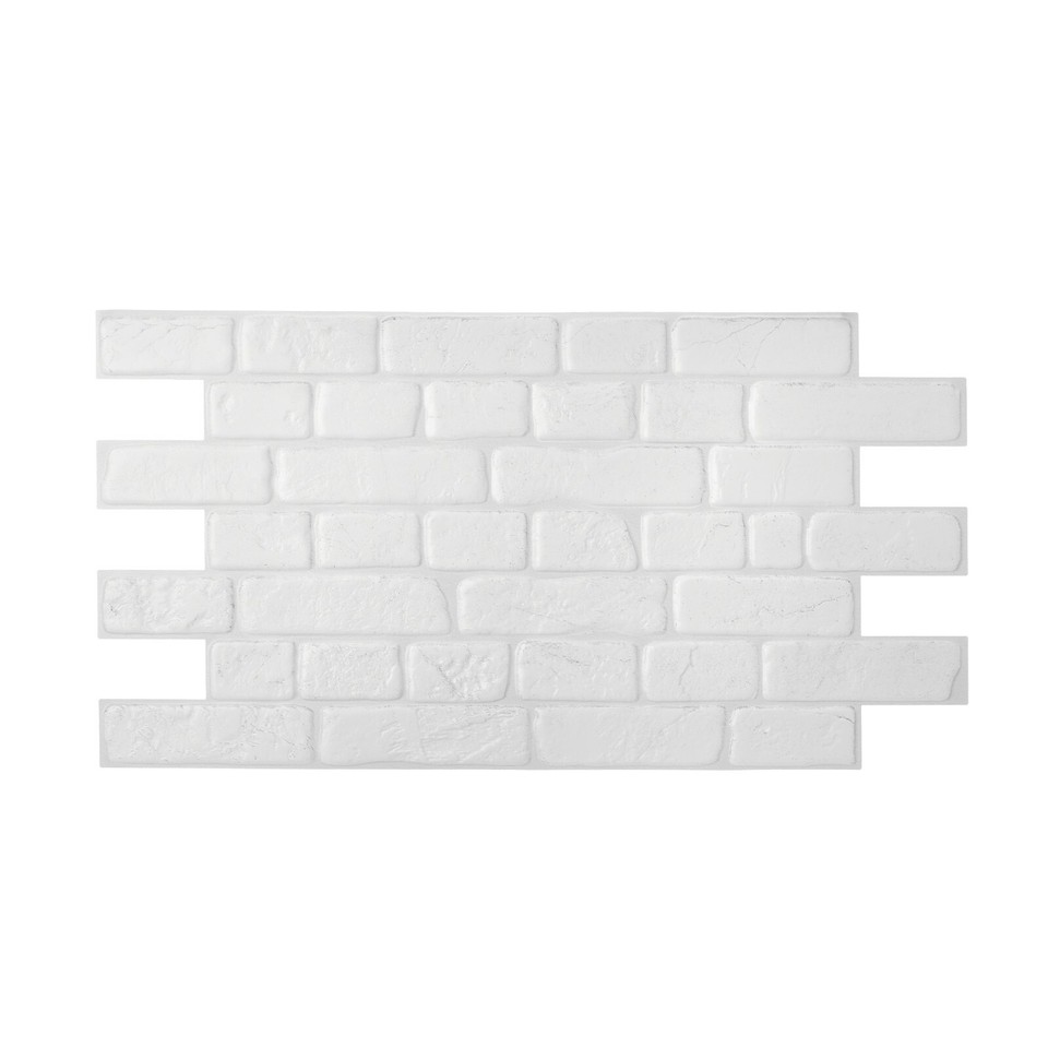 Stone Brick Effect PVC Plastic Wall Covering Panels Decorative Cladding ...