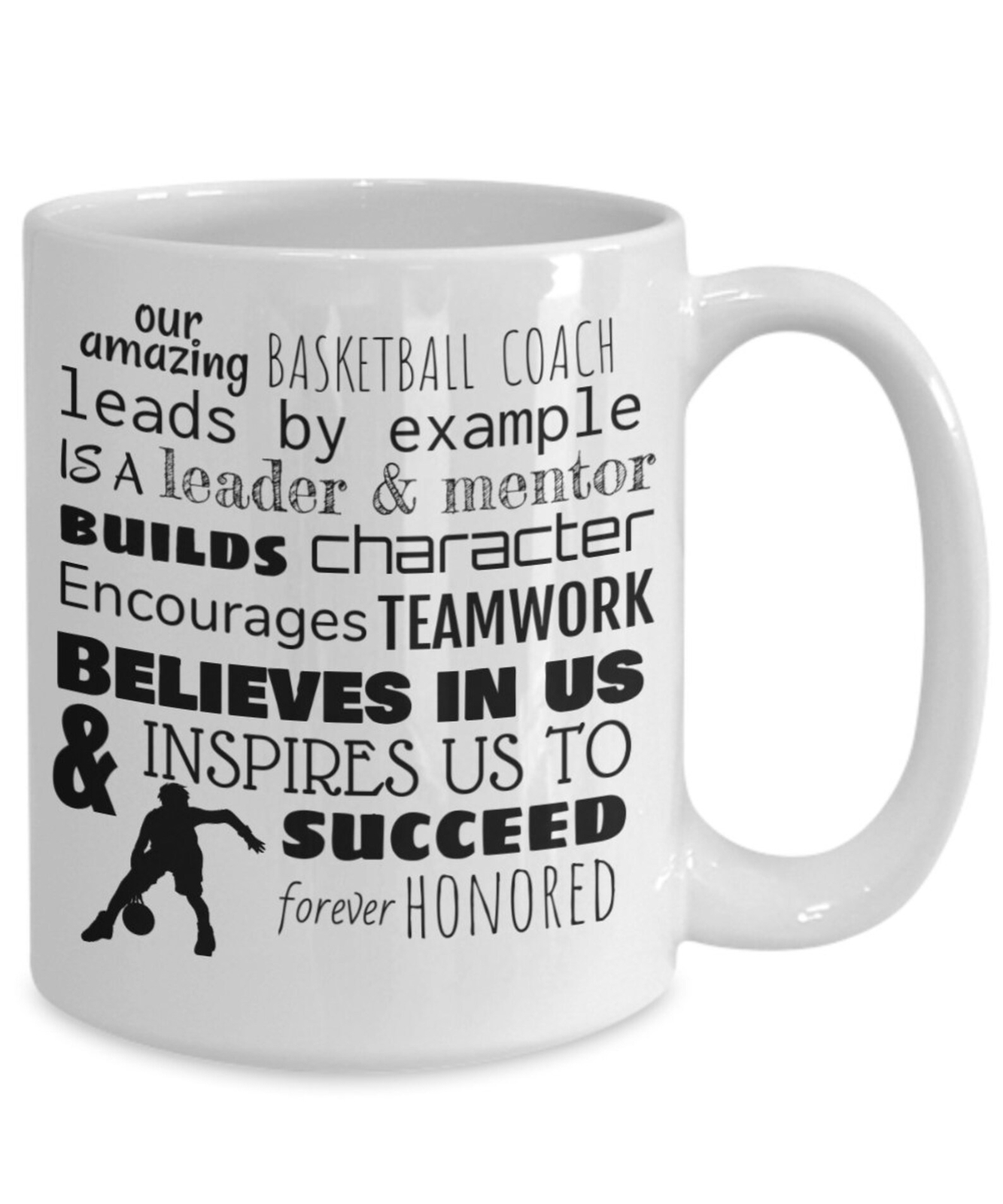 Coach Basketball Coffee Mug Basketball Coach Cup Team Appreciation Gift ...