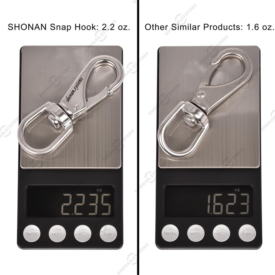 SHONAN Stainless Steel Flag Clips for Flagpole Rope- 4 Pack 3.5 Inch ...