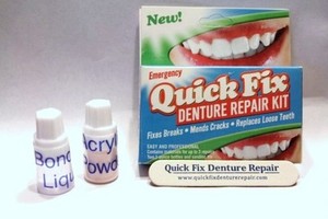 QUICK FIX DENTURE REPAIR KIT EMERGENCY BROKEN PARTIAL TOOTH REPAIR KIT ...