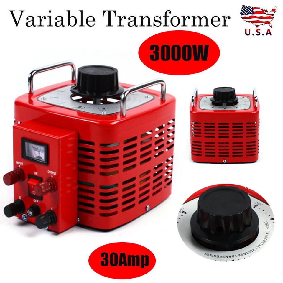 30 Amp Variac Transformer Variable AC Voltage Regulator Metered 3000VA ...