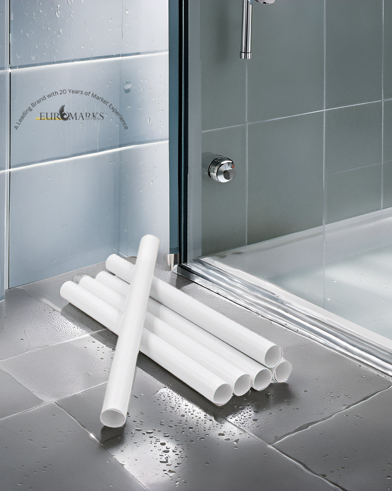 16 White Radiator Pipe Cover Sleeves Shrouds Snap Around Radiator Pipe ...