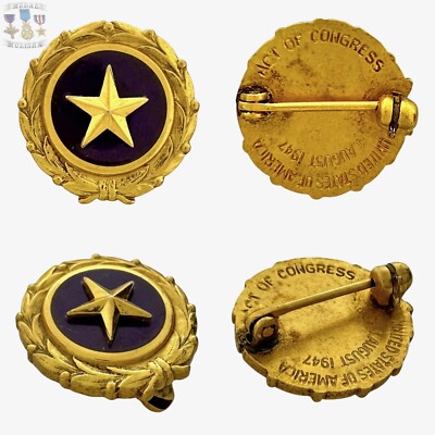 NEXT OF KIN GOLD STAR LAPEL PIN KILLED IN ACTION ACT OF CONGRESS AUGUST ...
