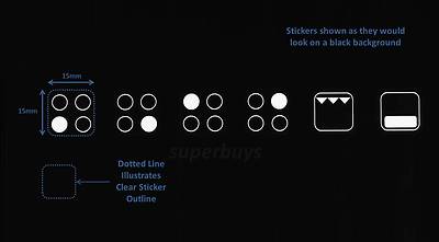 White Print 4 Hob Adhesive Oven Stove Knob Switch Range Sticker Label ...