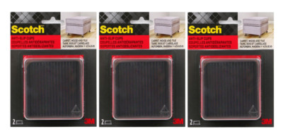 Scotch Caster Cups: 3 in. x 3 in. (Brown) / 2 units 3 Pack | eBay