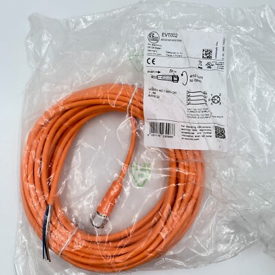 IFM EVT002 Cordset 10m 5 Pin M12 Connector ADOGH040VAS0010E04 | eBay