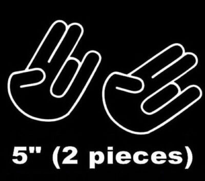2 pieces 5" JDM SHOCKER HAND Logo Import Drift Car Window Decal Vinyl ...