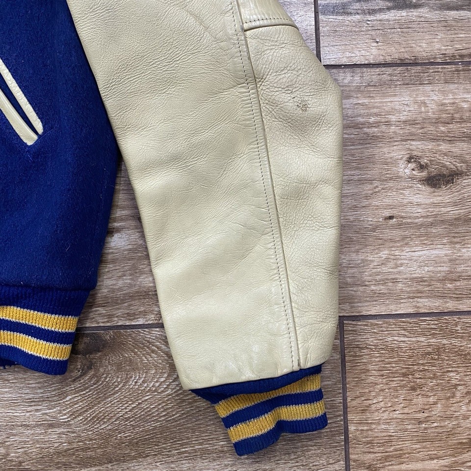 Vintage 1980s Varsity Football Letterman Jacket Size L Gem Sportswear ...