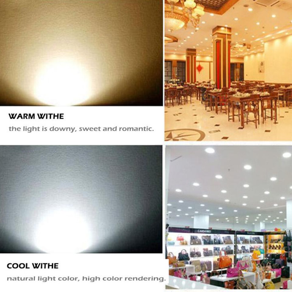 10PC 5W LED Downlight 110V Dimmable 5Leds Spot Panel light Recessed ...