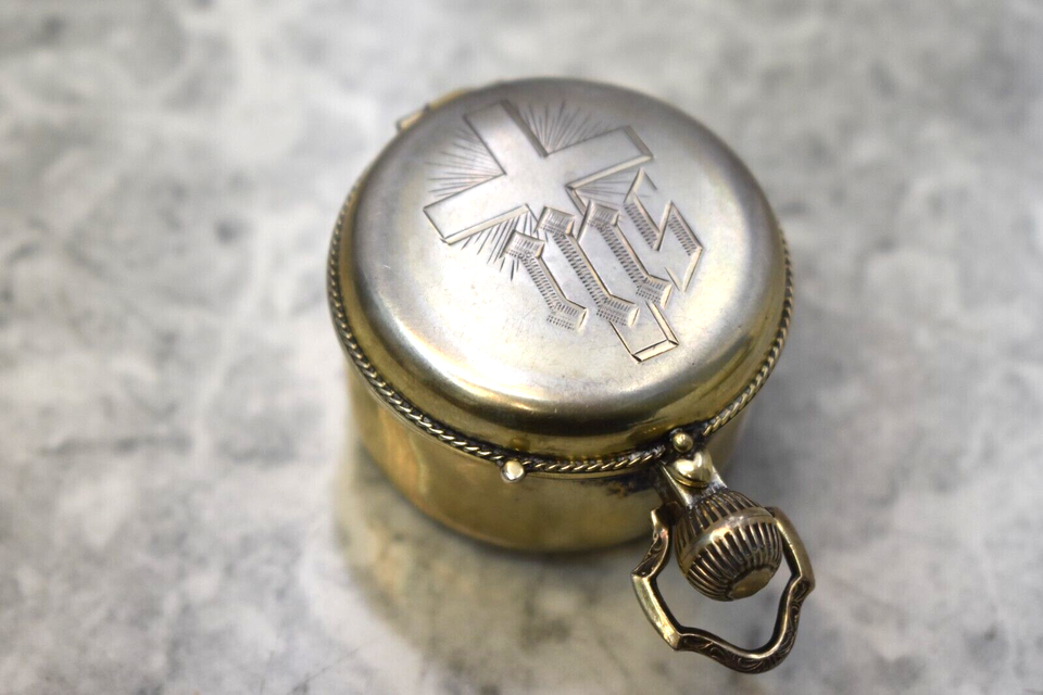 Antique Sterling Silver Pyx, Host Box, All Sterling Silver (CU922 ...