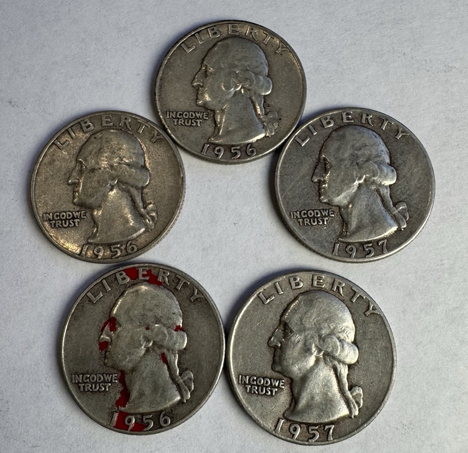 1950s Washington Quarters Lot Of 23 Quarters 90% Silver | eBay