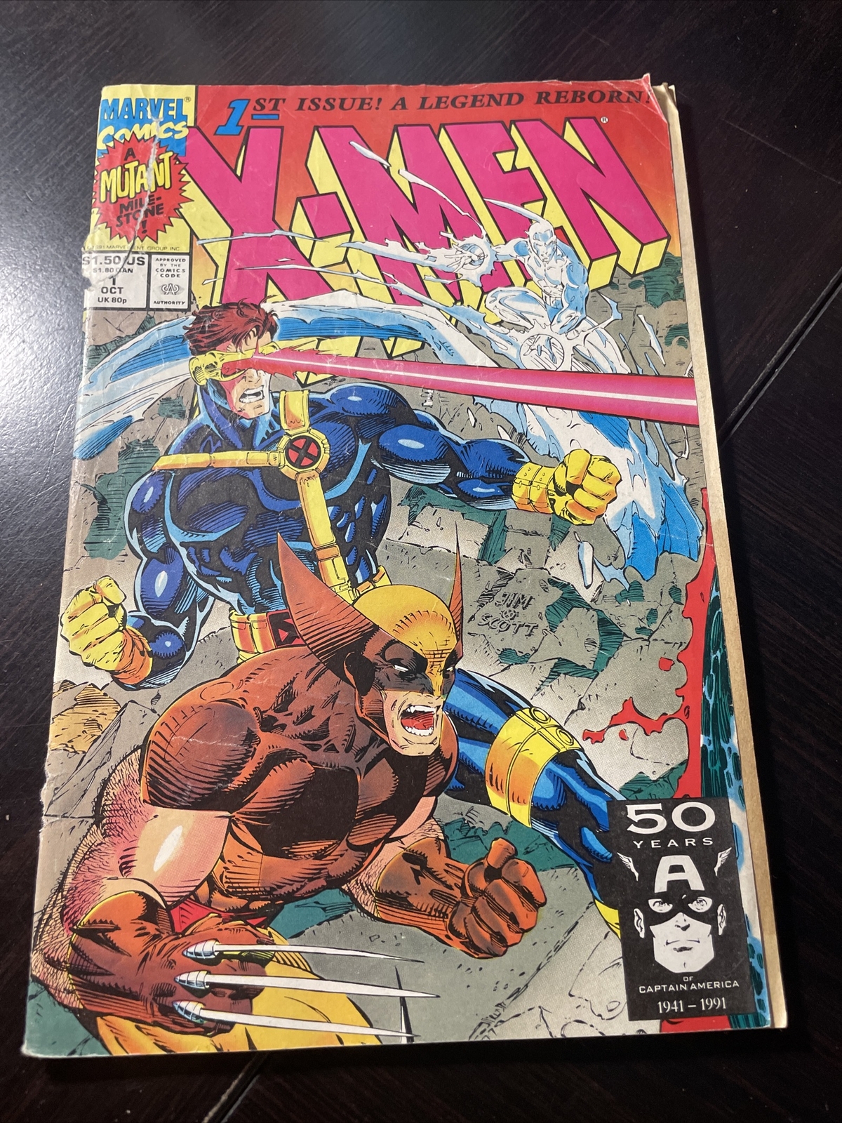 X-Men #1 Cyclops Wolverine Marvel comics 1991 1st Issue A Legend Reborn ...