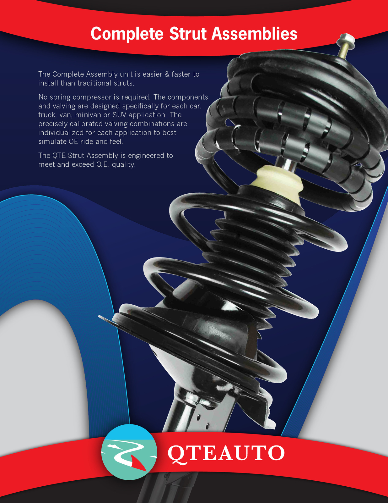 Pair 2 Rear L-R Quick Complete Strut-Coil Spring For 2003-2008 Hyundai ...