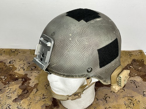 Early GWOT Painted ACH w/ SureFire Light OpsCore Suspension Size Med ...