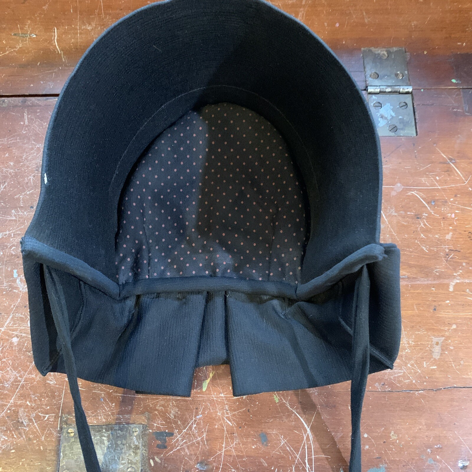 AUTHENTIC AMISH BLACK BONNET PRAYER COVERING HANDMAD… - Gem