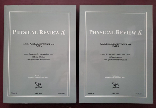 APS Physics - Physical Review A Part A/B (2 Book Set) Published Sept ...