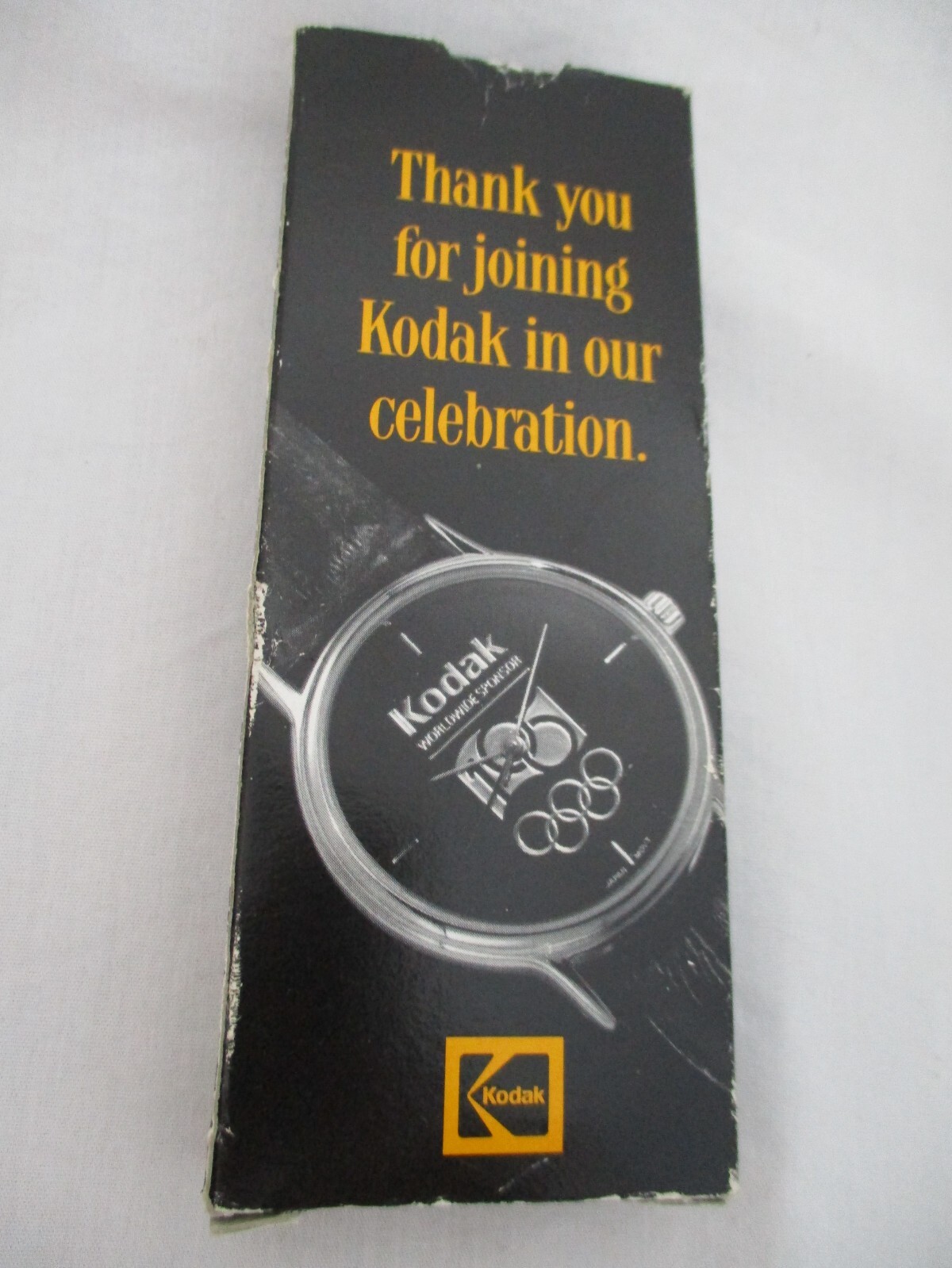 Kodak Worldwide Sponsor Analog Watch Black Buckle Band Gold Tone In The ...
