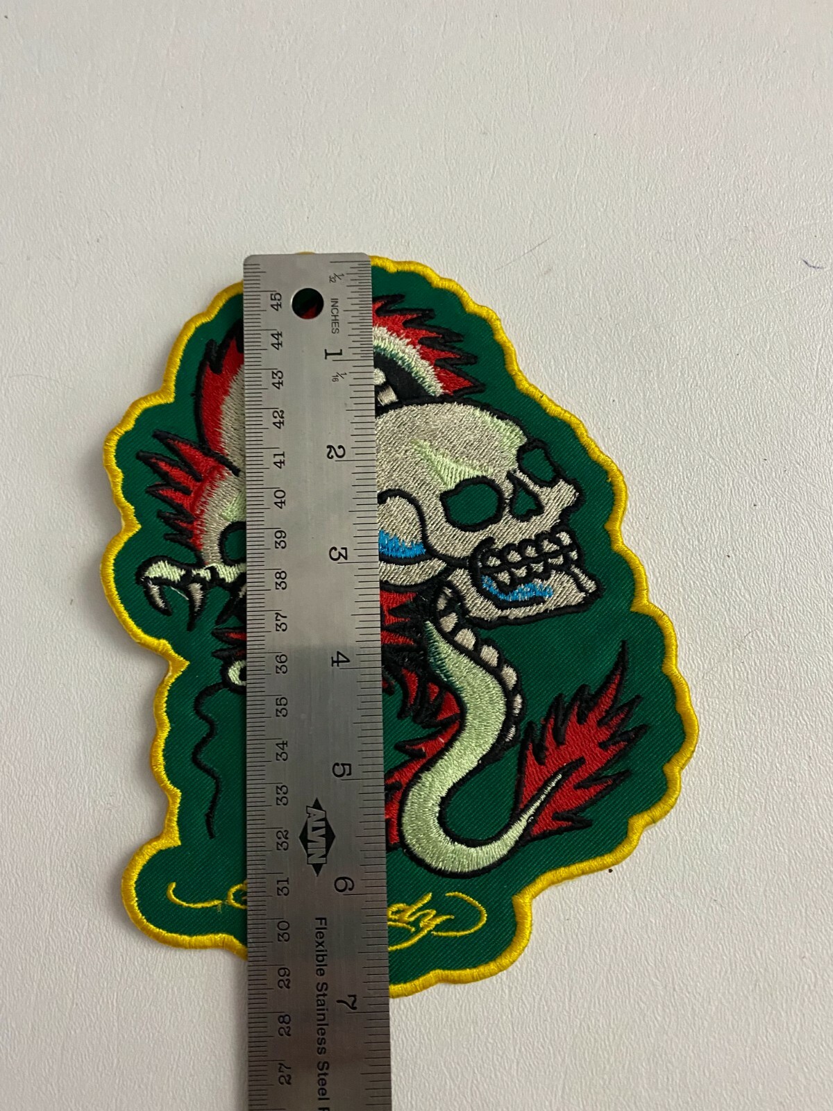 Deadstock Ed Hardy Dragon Logo Iron On Patch Appliqué Embroidered ...