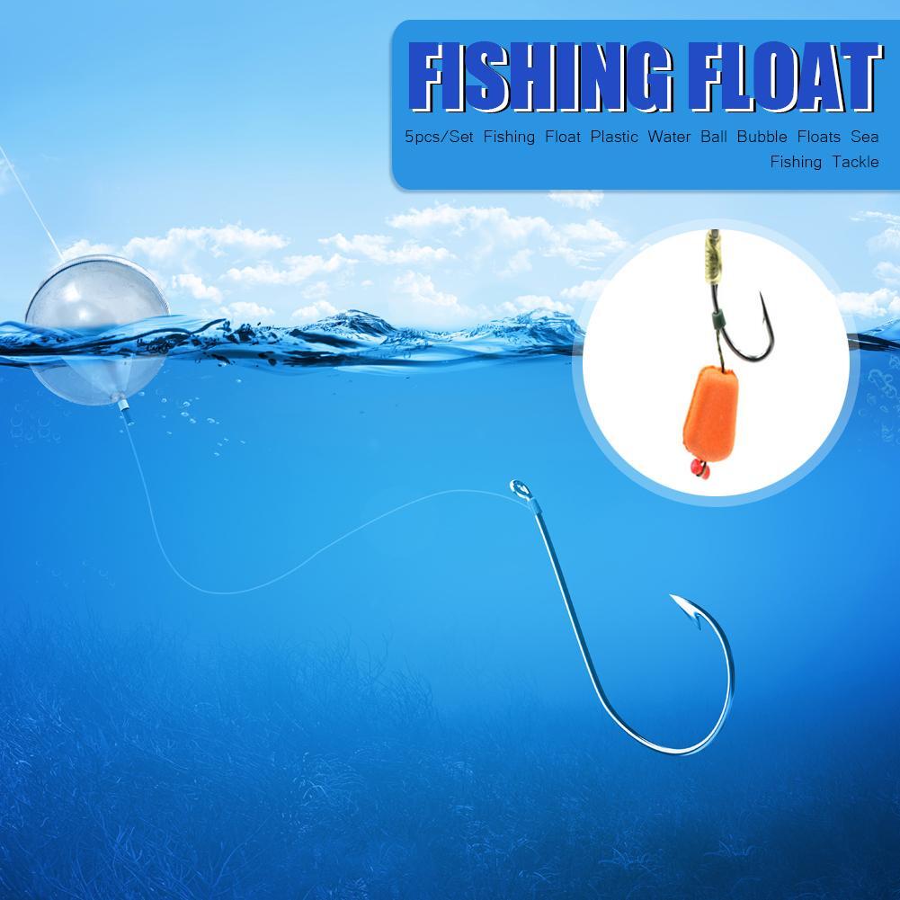5 Pcs Fishing Float Fishing Gear 25 MM Plastic Water Ball Bubble Floats ...