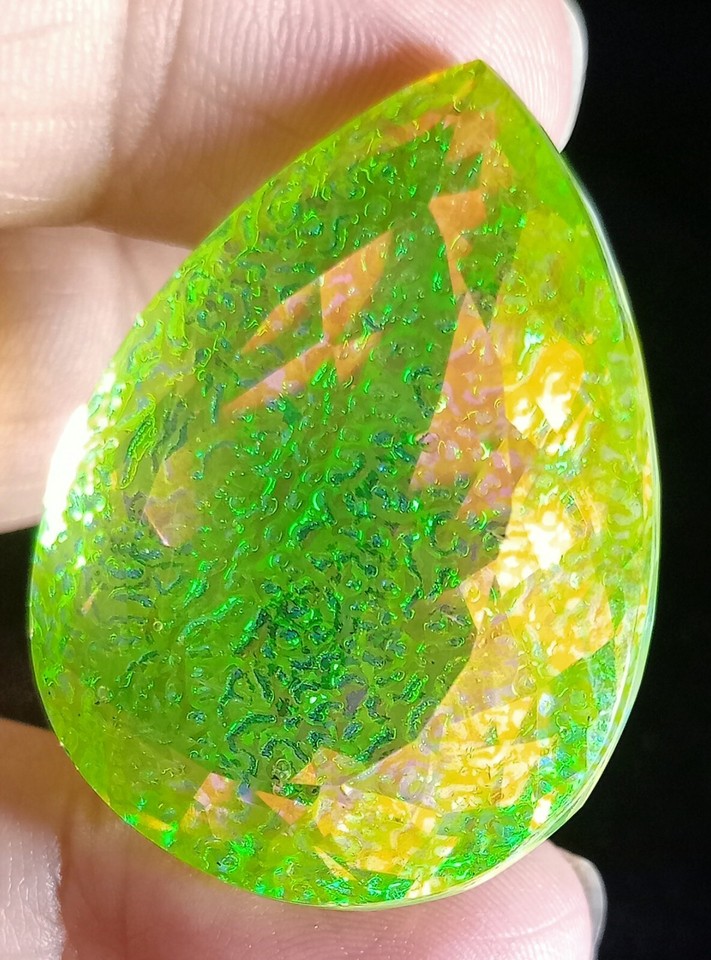 Natural Monarch Fire Opal Doublet Pear Cut Certified 87.55 Ct Loose ...