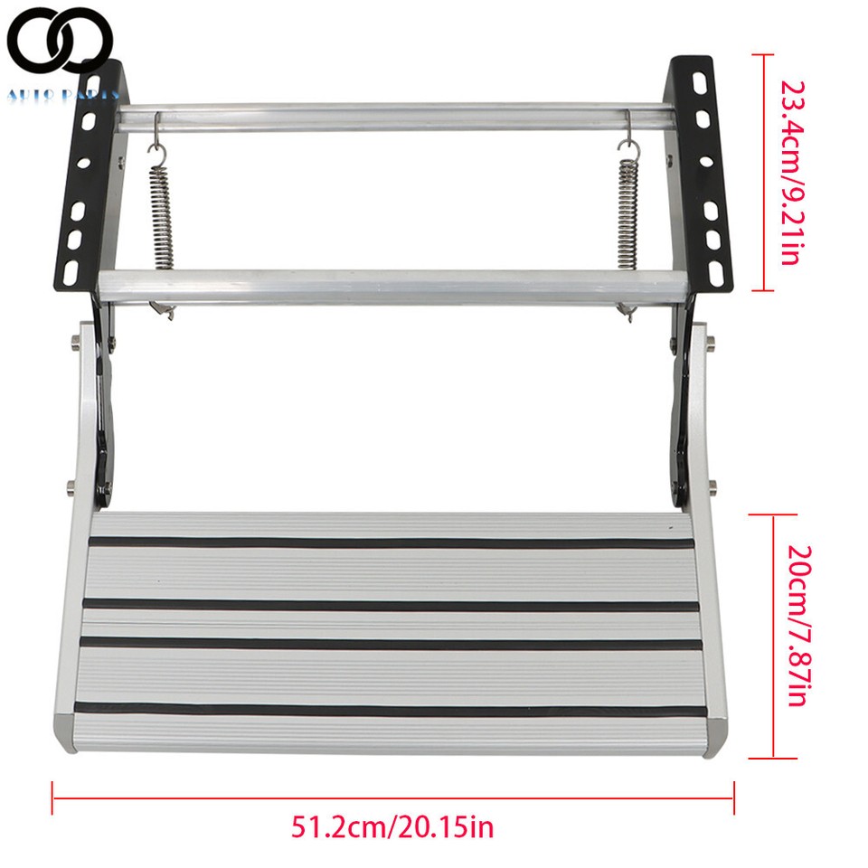 RV Camper Platform Steps Stair Anti-Slip Manual Pull Out Retractable ...