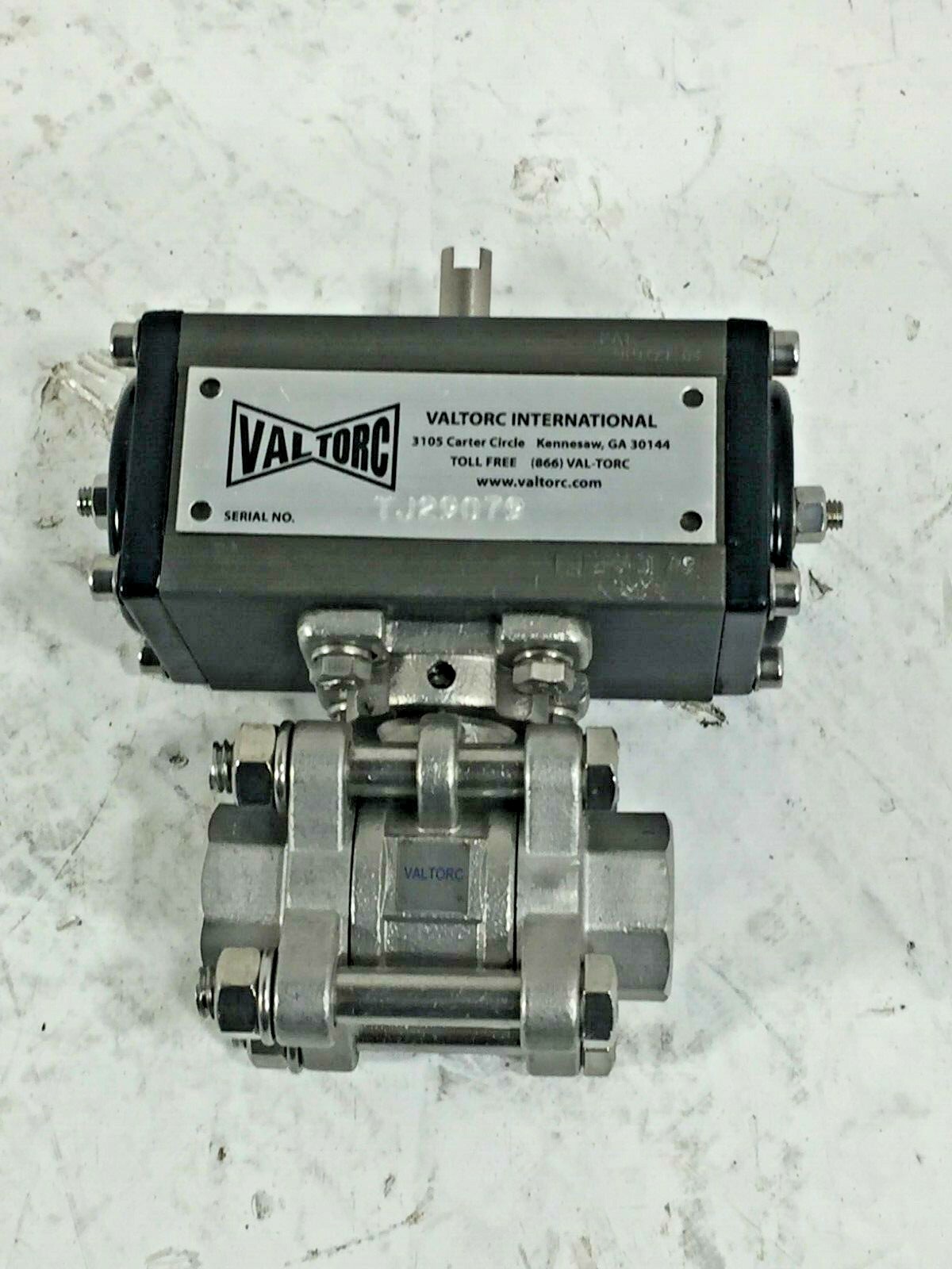 1 NEW VALTORC PNEUMATIC ACTUATOR W/ 1/2” BALL VALVE NNB ***MAKE OFFER ...