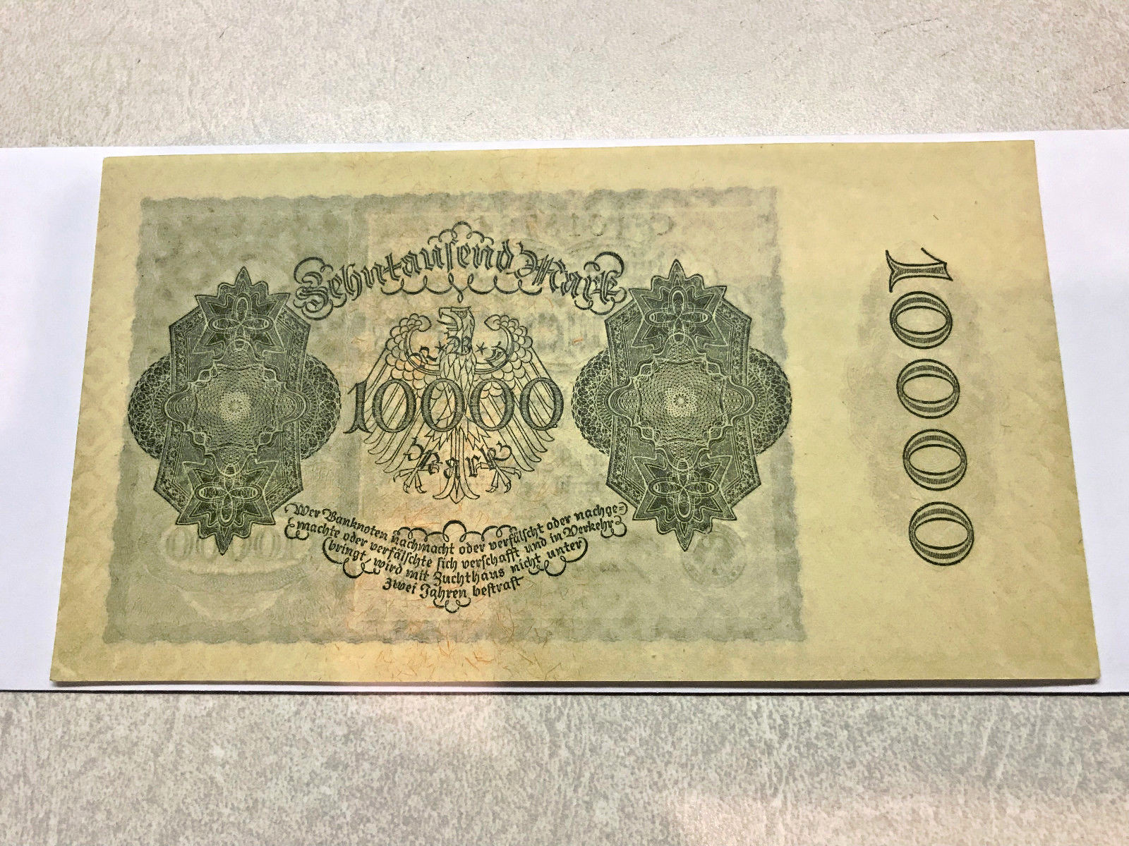 1922 Reichsbanknote 10000 Marks CU Banknote #9607 | eBay