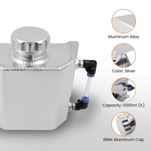 1L Universal Radiator Coolant Overflow Bottle Recovery Water Tank ...