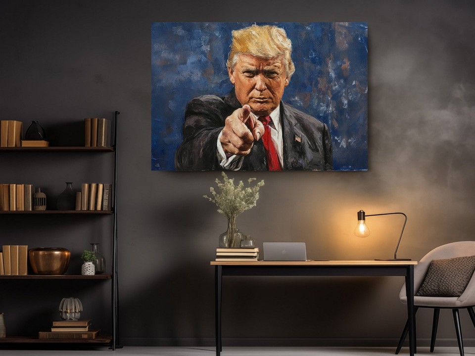Painting Of Donald Trump Painting Reproduction - Canvas Wall Decor | eBay