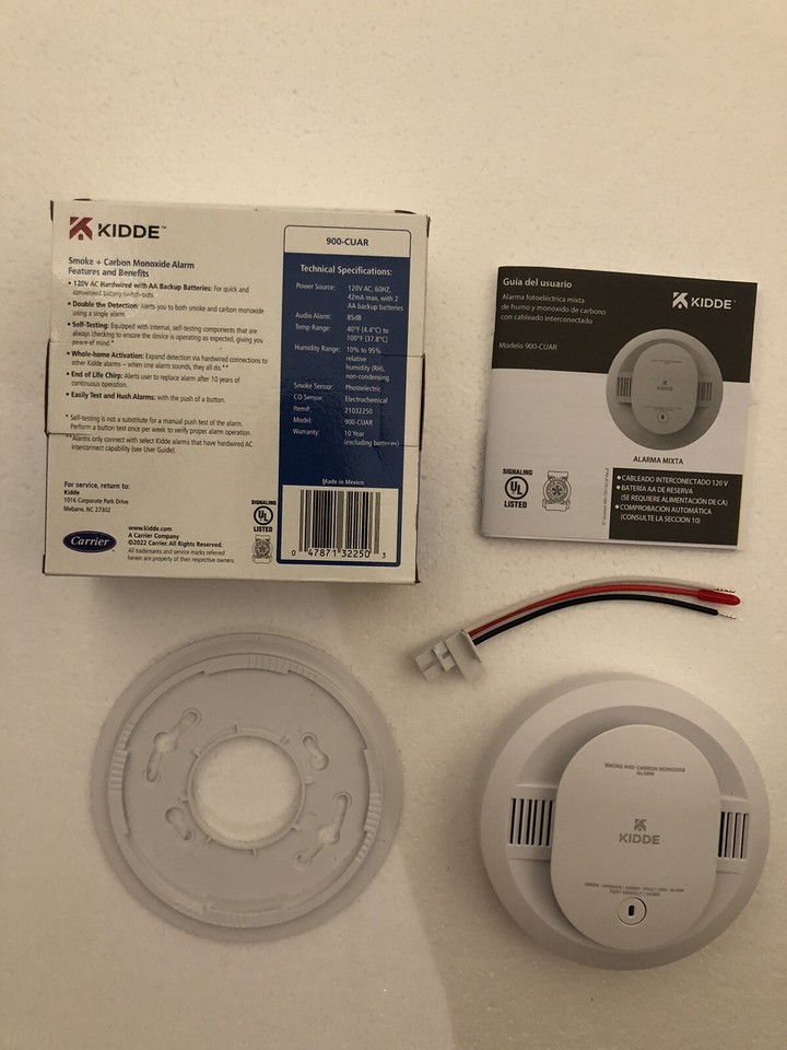 KIDDE Hardwired Smoke & Carbon Monoxide Alarm 900-CUAR 47871322503 | eBay