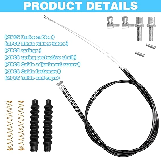 14Pcs Brake Cable Drive Rollator Replacement Parts, Brake Cable Parts ...