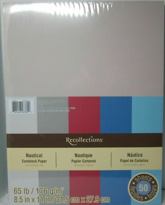 Recollections Cardstock Paper 8 1/2" x 11" 50 Sheets 65 lb 5 color ...