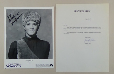 Jennifer Lien as Kes Star Trek Voyager Signed 8x10 Photo & Letter #F-2 ...