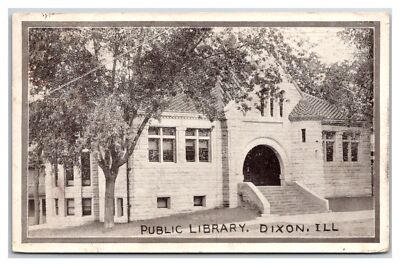 DIXON Illinois IL ~ Public Library 1910c Lee County | eBay