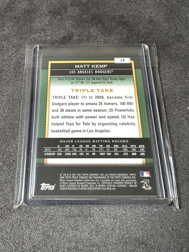 Matt Kemp 2011 Topps Triple Threads Emerald 138/249 | eBay